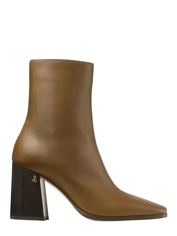 JIMMY CHOO 85mm Bryelle Leather Boots - Brown