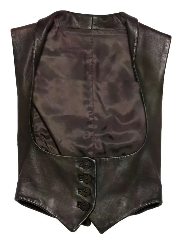 ROMEO GIGLI 1990s Buttoned Vest - Brown
