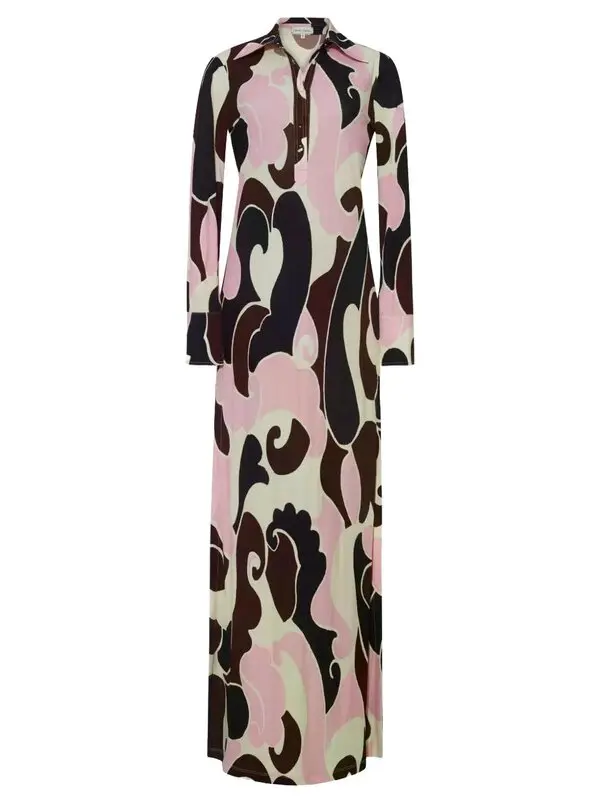 Cara Cara Abstract-print Collared Dress - Pink
