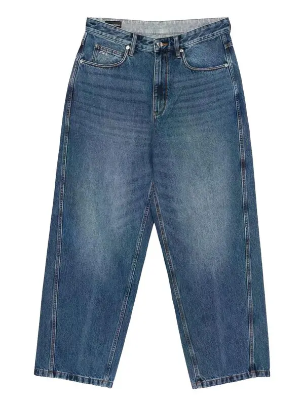 Emporio Armani Logo-plaque Jeans - Blue