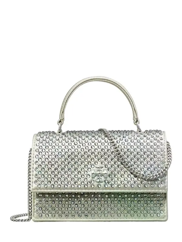 Tory Burch Mini Kira Embellished Shoulder Bag - Silver