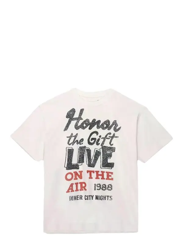 HONOR THE GIFT Live On Air Printed T-shirt - White