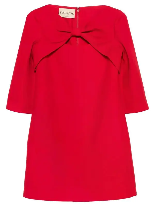 Valentino Garavani Bow-detail Mini Dress - Red