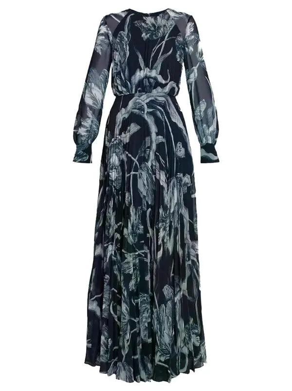 Erdem Floral-print Maxi Dress - Blue