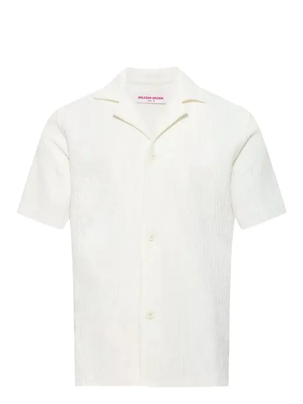 Orlebar Brown Howell Drop Needles Button-fastening Shirt - White