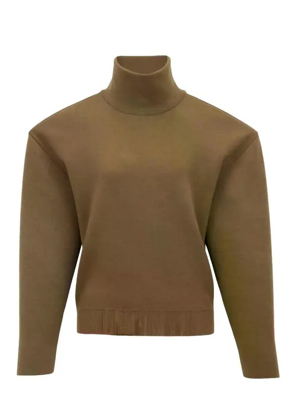 Saint Laurent High-neck Knit Sweater - Brown