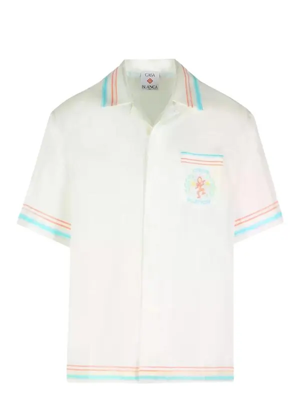 Casablanca Dance Joy Camp-collar Shirt - White