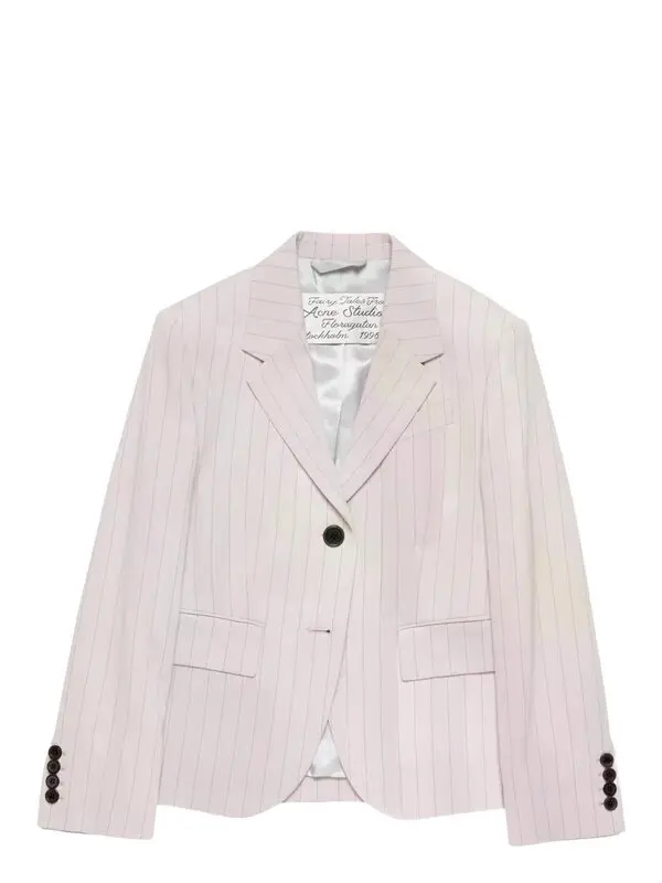 Acne Studios Single-breasted Pinstripe Blazer - Neutrals
