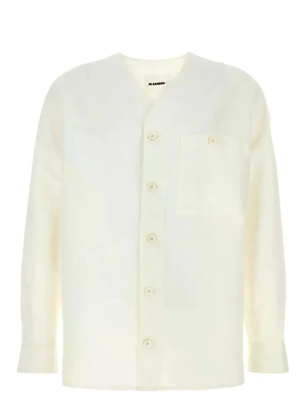 JIL SANDER Buttoned Chest-pocket Shirt - Neutrals