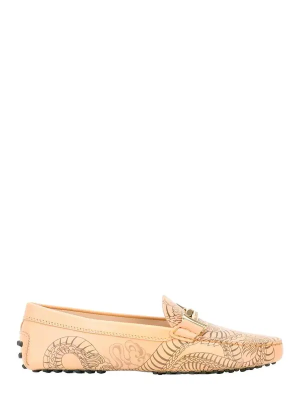 TOD'S Tattoo Dragon Loafers - Neutrals