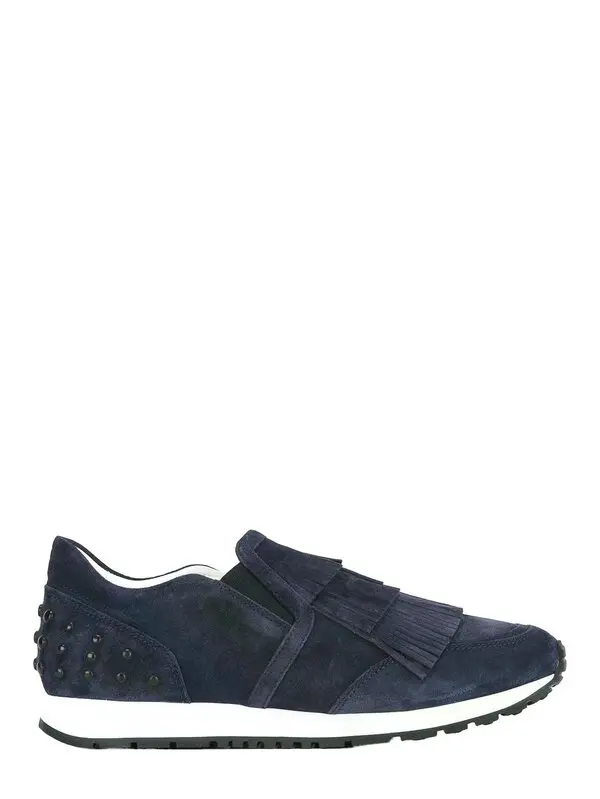 TOD'S Studded Leather Slip-on Sneakers - Blue