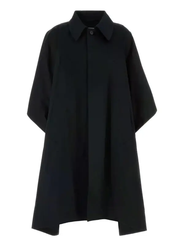 MAISON MARGIELA Water-repellent Cotton Gabardine Coat - Black