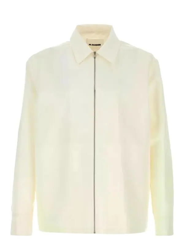 JIL SANDER Zip-up Shirt - Neutrals