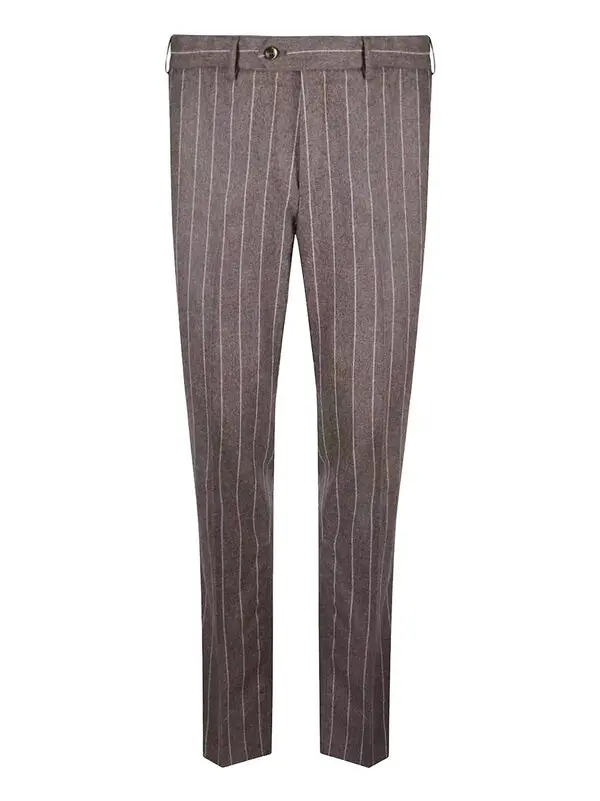 PT TORINO Striped Trousers - Brown