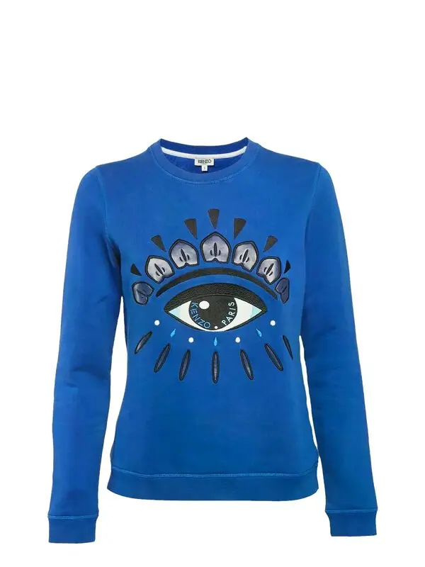 Kenzo Eye-motif Embroidered Sweatshirt - Blue