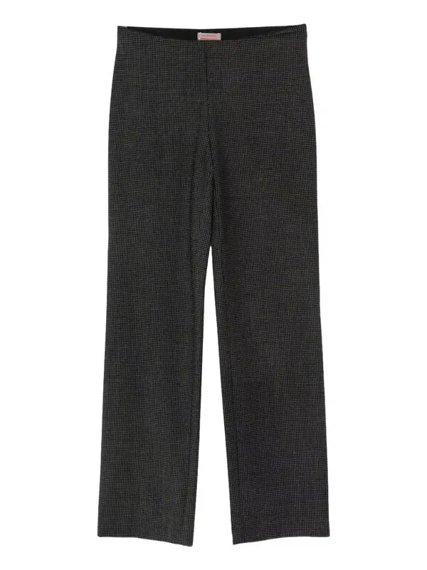 ROMEO GIGLI 1997-1998 Houndstooth-pattern Trousers - Black