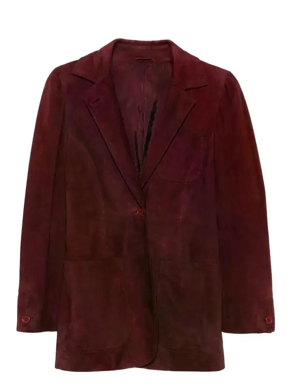 ROMEO GIGLI 1997-1998 Suede Jacket With Pockets - Red