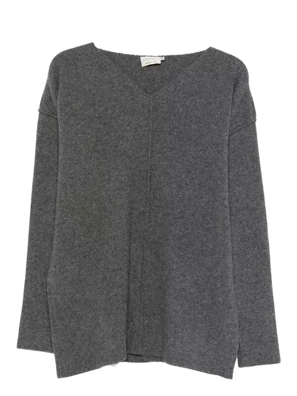 ROMEO GIGLI 2000s Seam Sweater - Grey