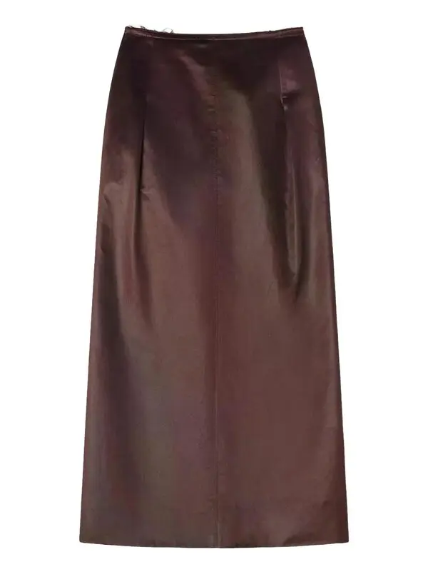 LANVIN Button-detailed Midi Skirt - Purple