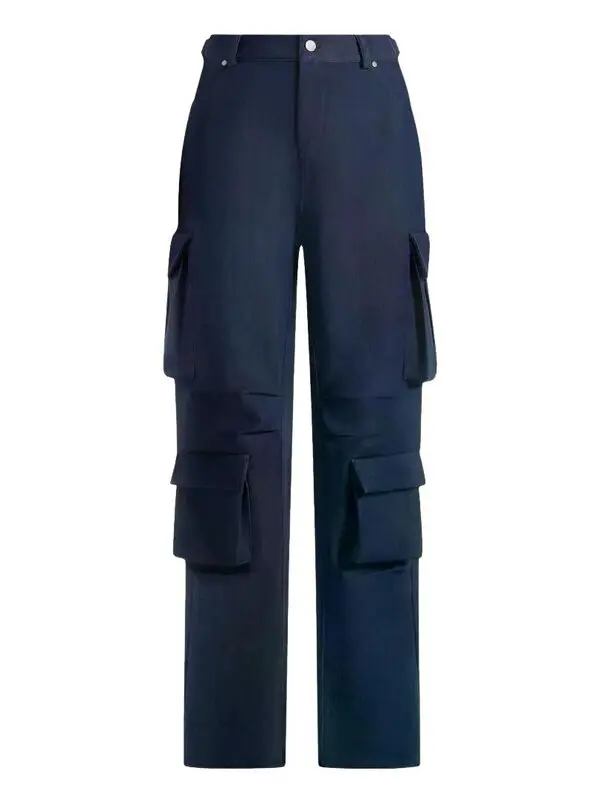 Manière De Voir High-waisted Cargo Pants - Blue
