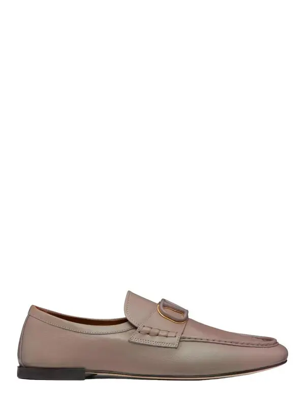 Valentino Garavani Vlogo Signature Leather Loafers - Brown