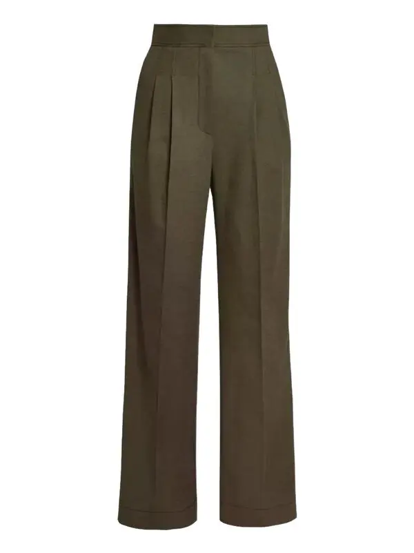 Erdem Pleated Tailored Trousers - Green
