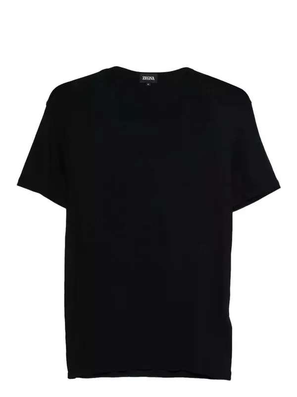 Zegna Ribbed T-shirt - Black