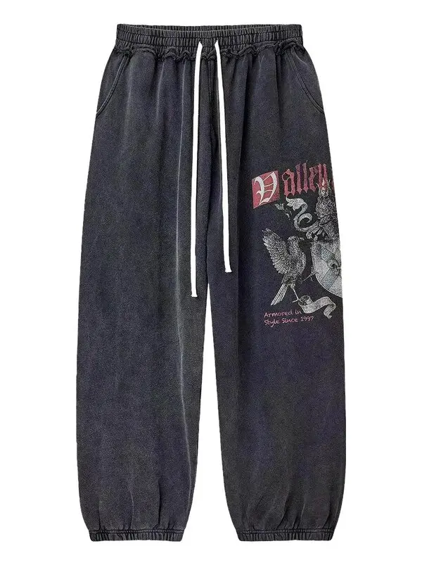 VALE Graphic Track Pants - Black