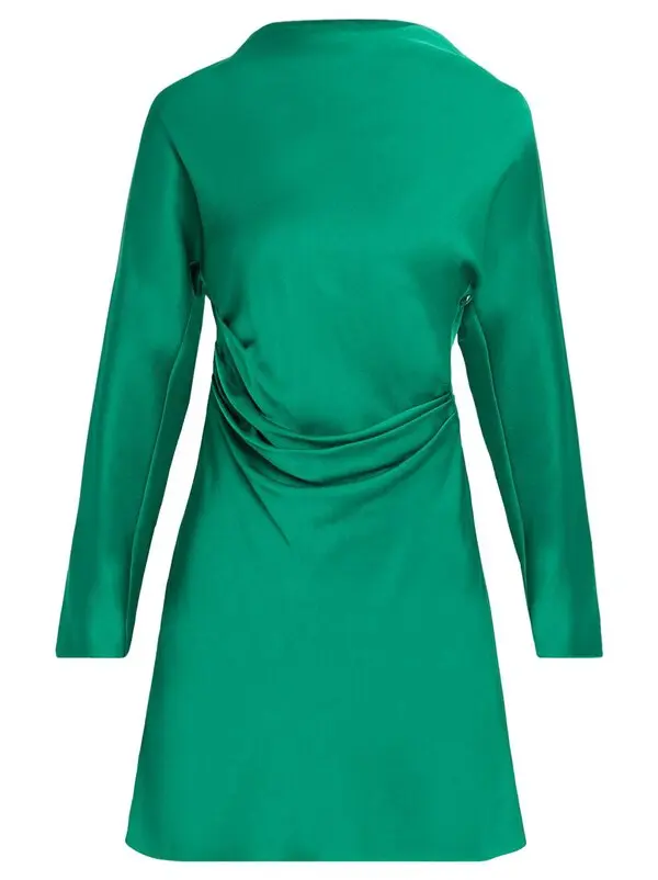 Simkhai Harpor Long-sleeve Draped Mini Dress - Kelly Gree