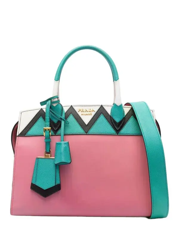 Prada Padlock Detail Tote Bag - Pink