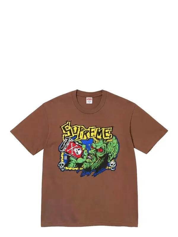 Supreme Fuckin Blowout-graphic T-shirt - Brown