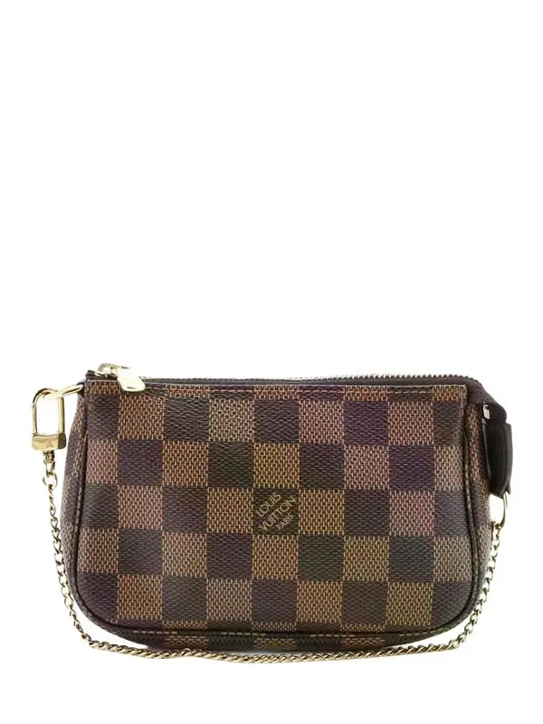 LOUIS VUITTON Pochette Accessoires Damier Mini Clutch - Brown