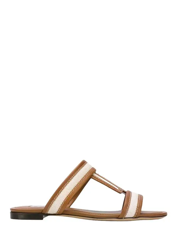 TOD'S Canvas Insert Sandals - Brown