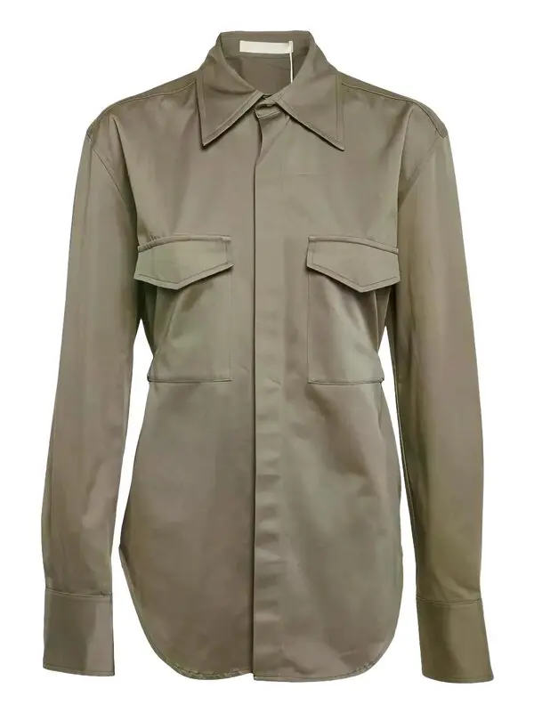 DION LEE Flap-pocket Belted Shirt - Green