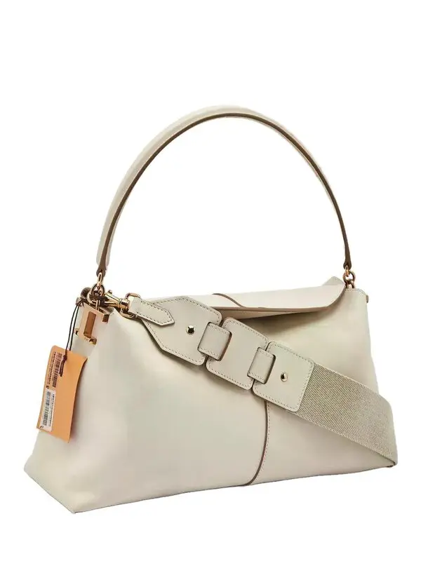 TOD'S Flap-front Leather Bag - Neutrals
