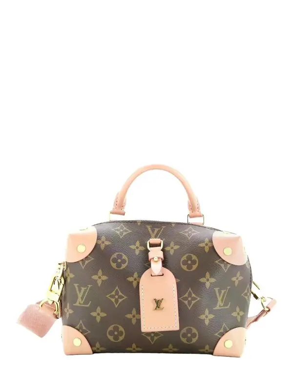 LOUIS VUITTON Petite Malle Souple Monogram Canvas Shoulder Bag - Brown