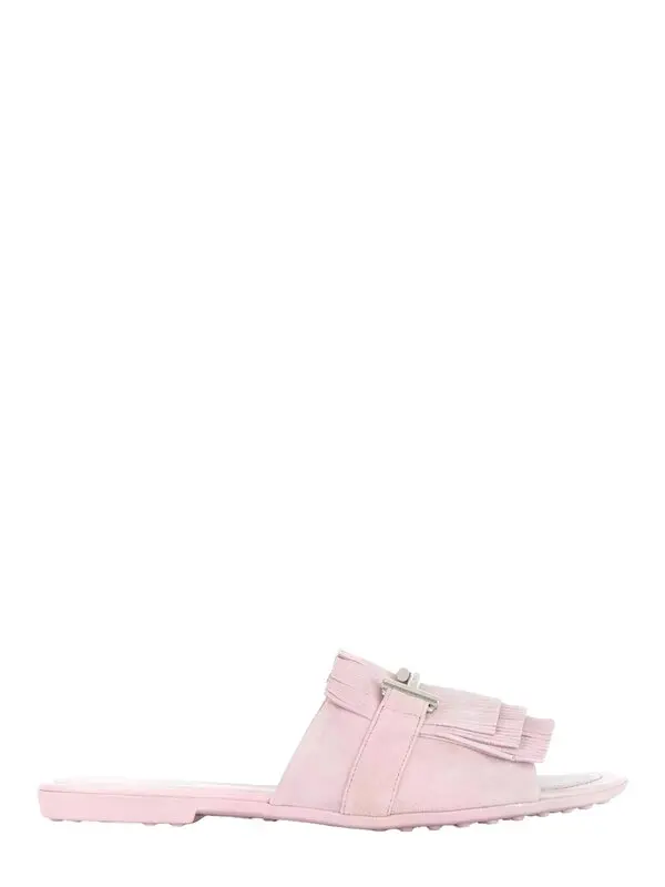TOD'S Fringed Slides - Pink