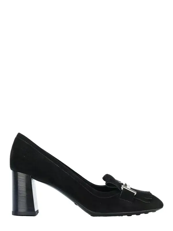 TOD'S Double T Fringed Pumps - Black