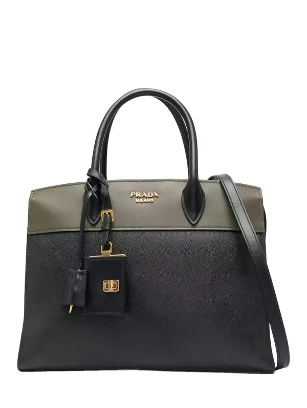 Prada Padlock-detail Shoulder Bag - Black