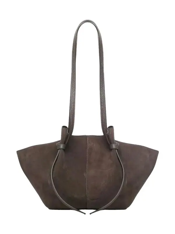 Yuzefi Large Mochi Suede Knot Shoulder Bag - Brown