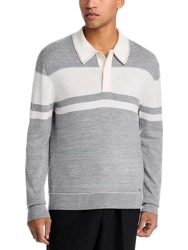 Simkhai Louis Popover Polo Sweater - Heather Grey Multi