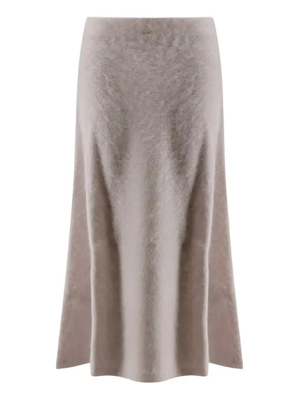 NUDE Cashmere Flared Midi Skirt - Purple