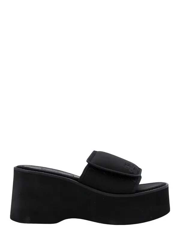 COURREGES Padded Nylon Sandals - Black