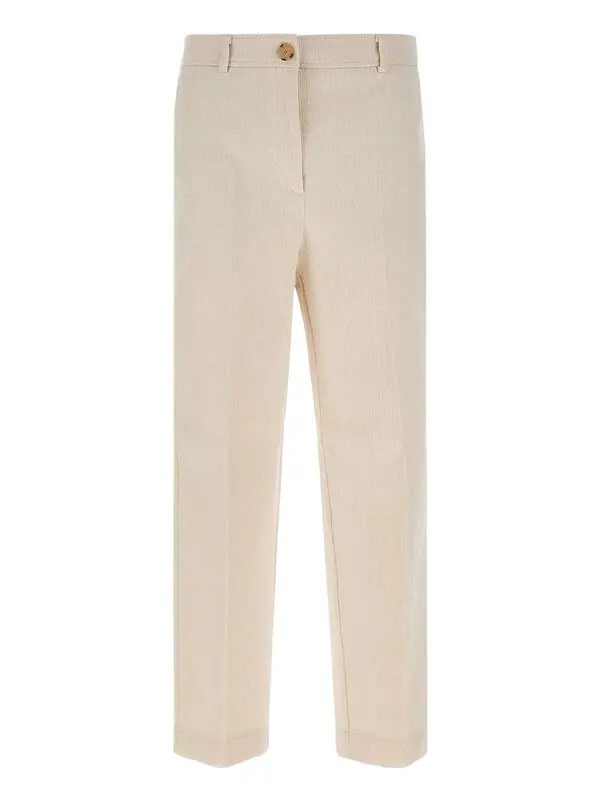 BOSS Corduroy Trousers - White