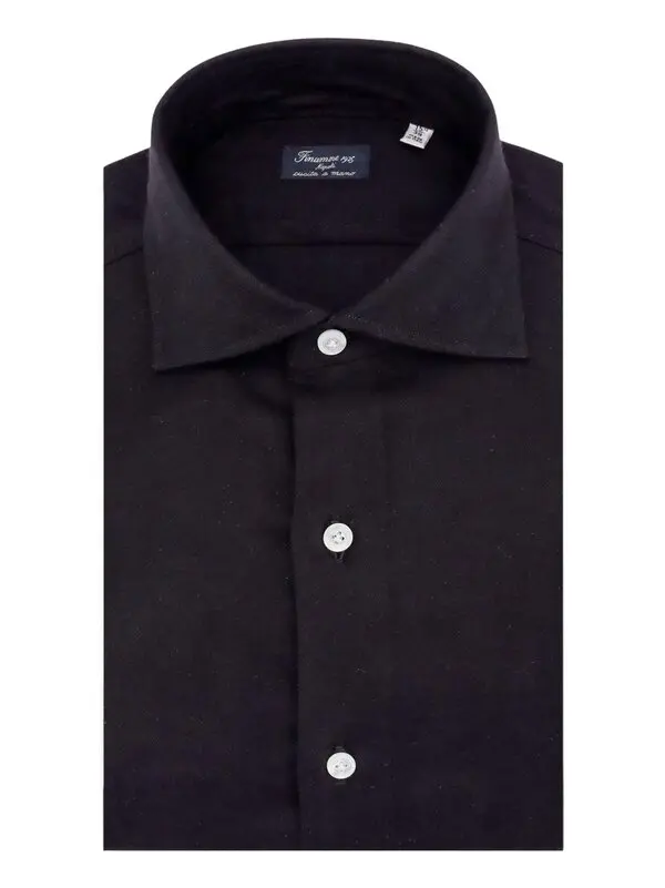 FINAMORE 1925 Cotton Blend Shirt - Black