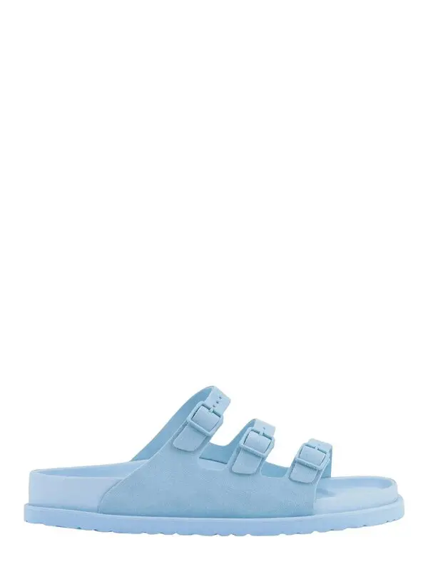 BIRKENSTOCK Suede And Rubber Sandals - Blue