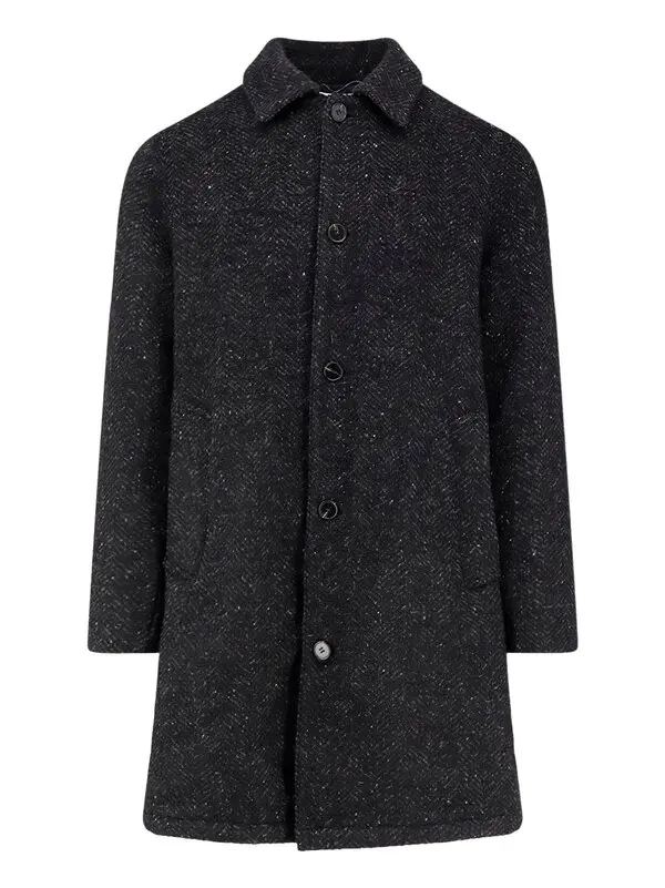 PALTO' Cantuccio Neo Wool Blend Coat - Black