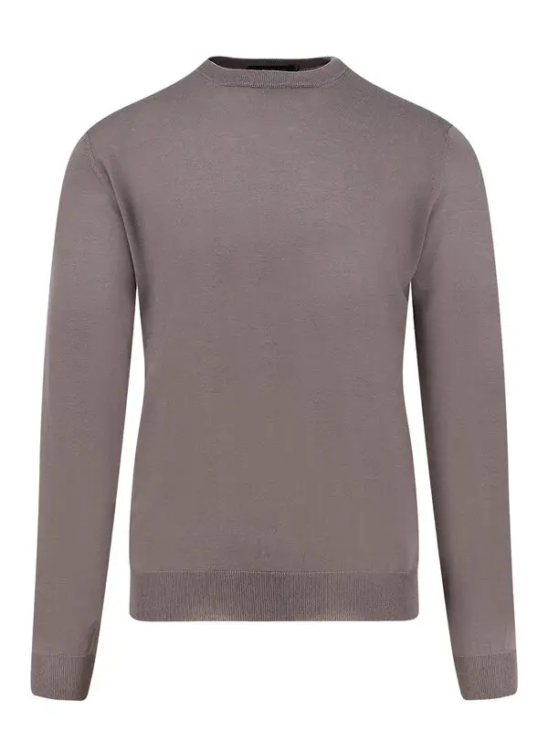 FILIPPO DE LAURENTIIS Merino Wool Crew Neck Sweater - Grey