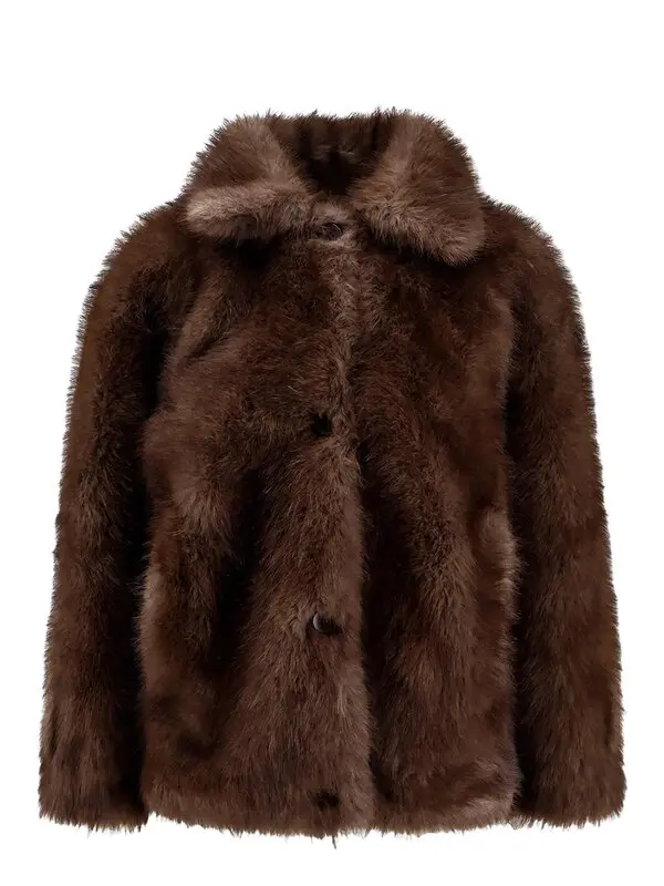 VALENTINI 1972 Faux Fur Jacket - Brown