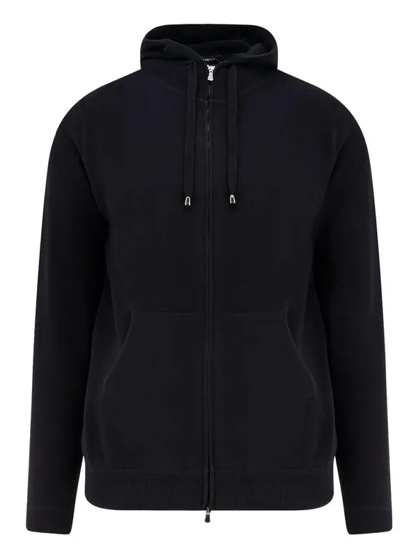 FILIPPO DE LAURENTIIS Wool And Cashmere Hooded Sweater - Black